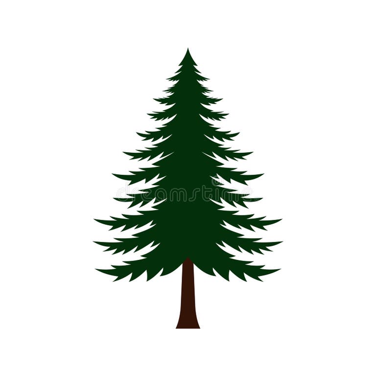Abstract Pine Tree Vector Design, Pine Tree Silhouette Stock Vector ...