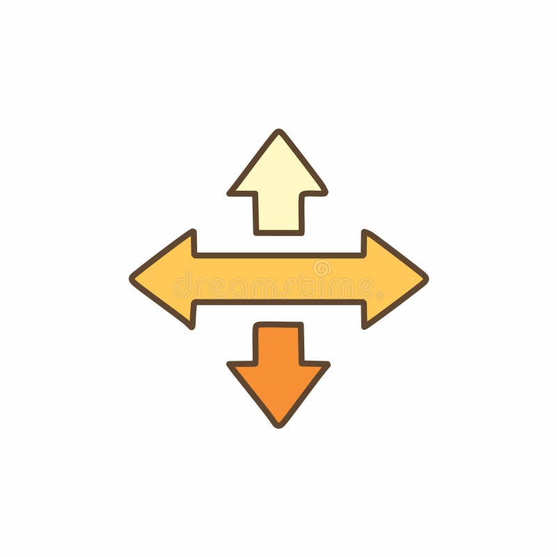 Four Way Direction Vector Icon Design. Stock Illustration ...