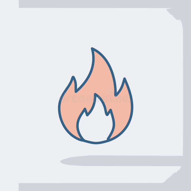Vector Illustrations Icon Designed for Symbol of Fire Represents. Stock ...