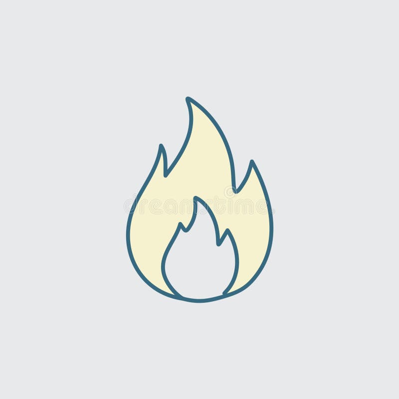 Vector Illustrations Icon Designed for Symbol of Fire Represents. Stock ...