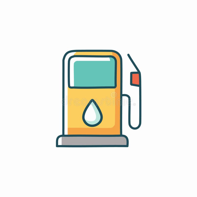 Vector Illustrations Icon Designed for Symbol of Fuel Filling Pump ...