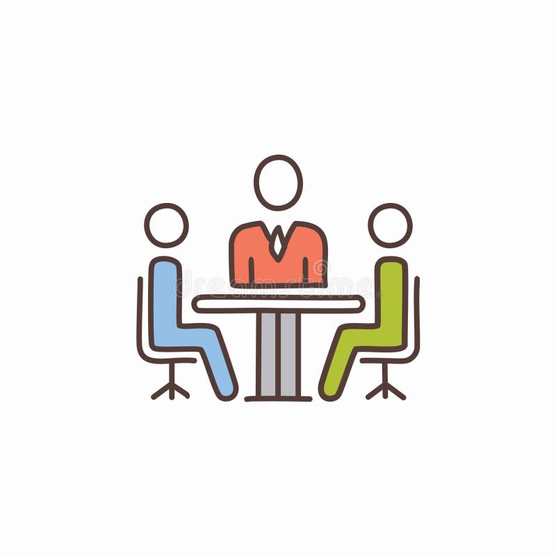Vector Illustrations Icon for Buisness Meeting. Stock Illustration ...
