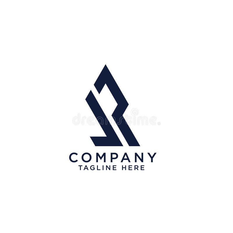 JR or J R Letter Alphabet Logo Design Stock Illustration - Illustration ...