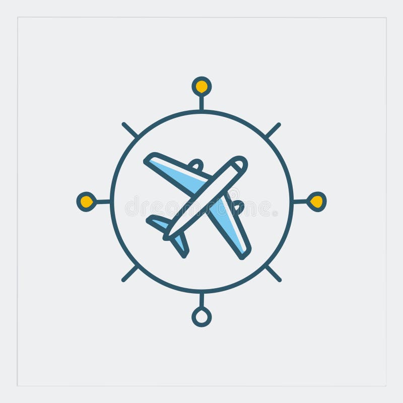 Vector Illustrations Icon Designed for Symbol of Airoplane or Flight ...