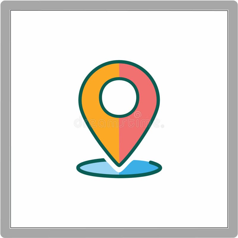 Vector Illustrations Icon Designed for Symbol Reprents Location. Stock ...