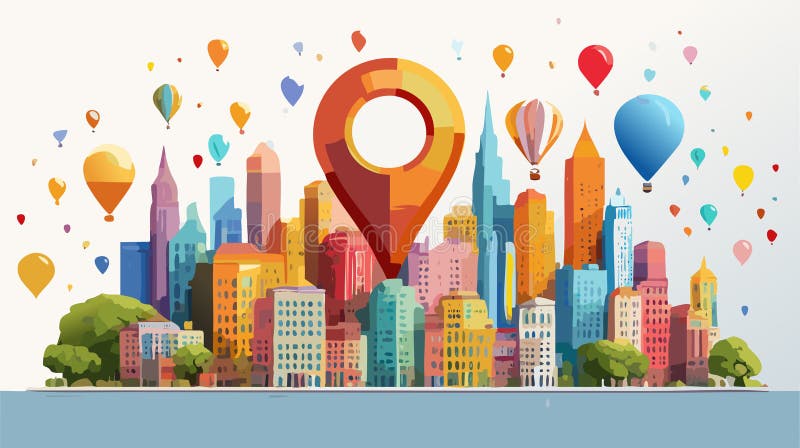 Colorful Illustration Designed for Symbol of Location. Stock ...