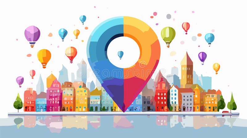 Colorful Illustration Designed for Symbol of Location. Stock ...