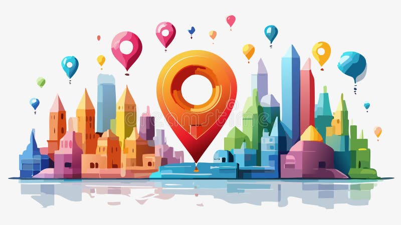 Colorful Illustration Designed for Symbol of Location. Stock ...