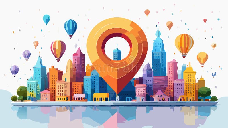 Colorful Illustration Designed for Symbol of Location. Stock ...