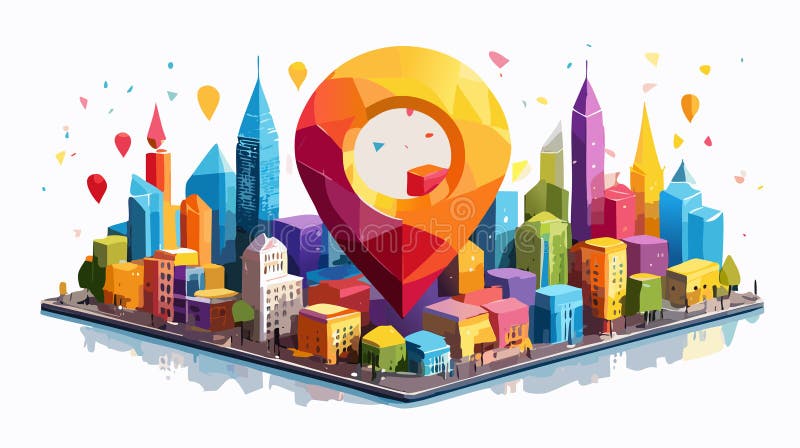 Colorful Illustration Designed for Symbol of Location. Stock ...
