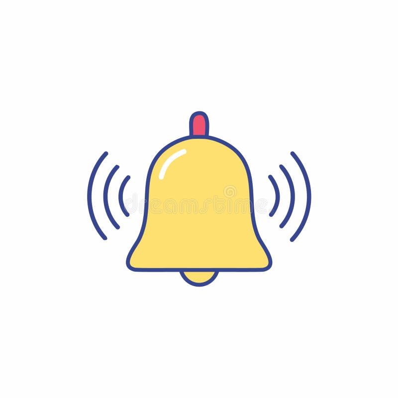 Vector Illustration Icon Designed for Symbol of Reprents Ringing Bell ...