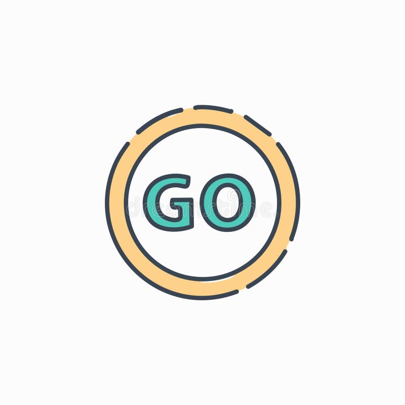 Vector Icon Designed for Symbol Represents of the Go Stock Illustration ...