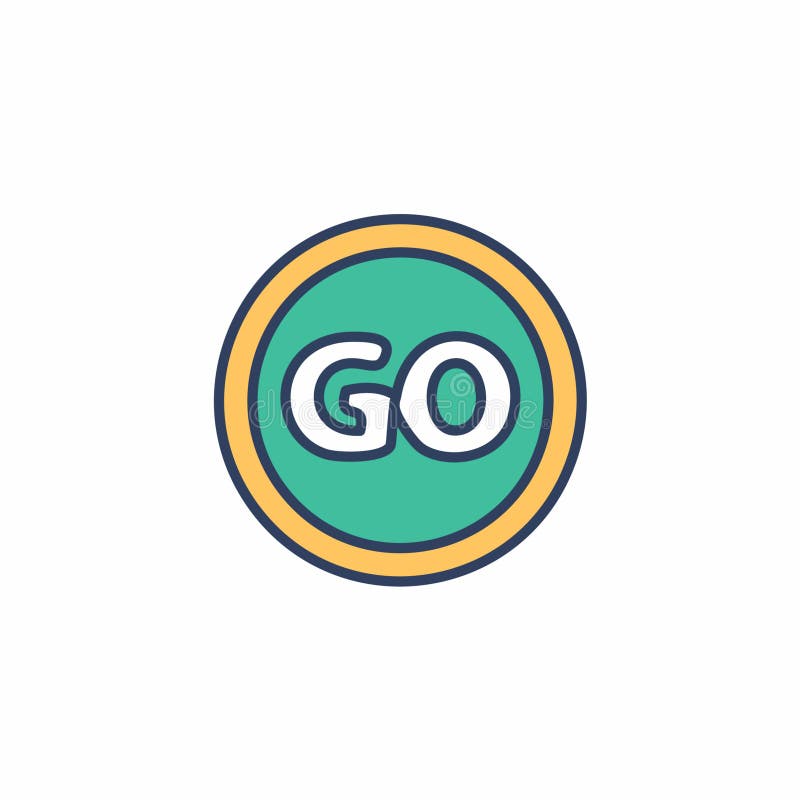Vector Icon Designed for Symbol Represents of the Go Stock Illustration ...