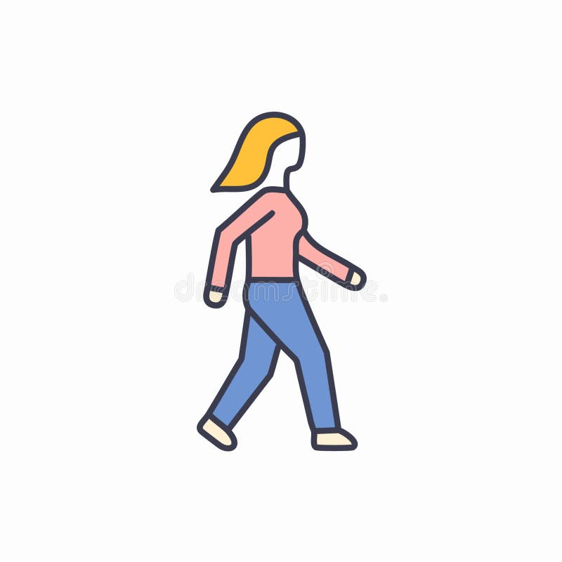 Vector Icon Designed for Symbol Represents of the Walking Person. Stock ...