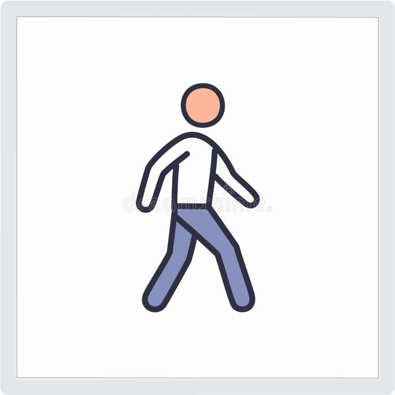Vector Icon Designed for Symbol Represents of the Walking Person. Stock ...