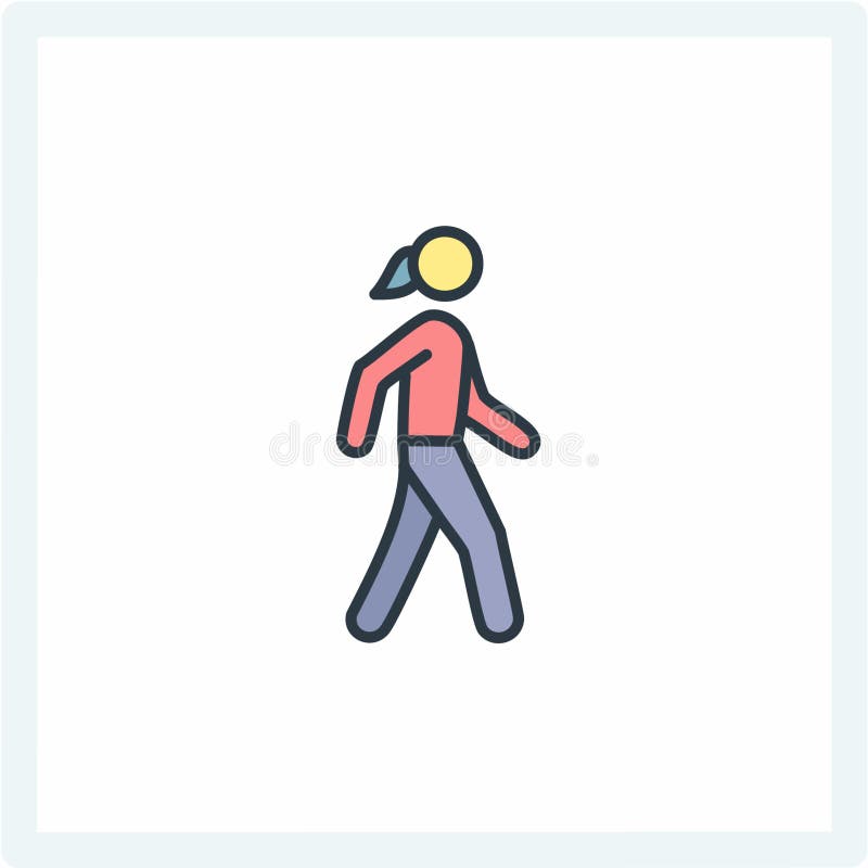 Vector Icon Designed for Symbol Represents of the Walking Person. Stock ...
