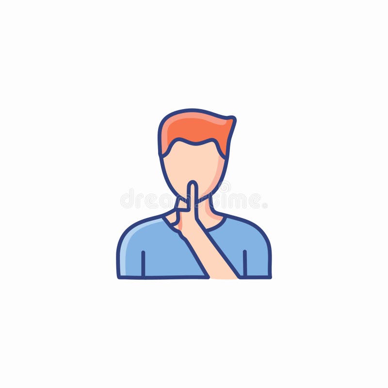 Vector Icon Design for Symbol Represents the Silence Please. Stock ...