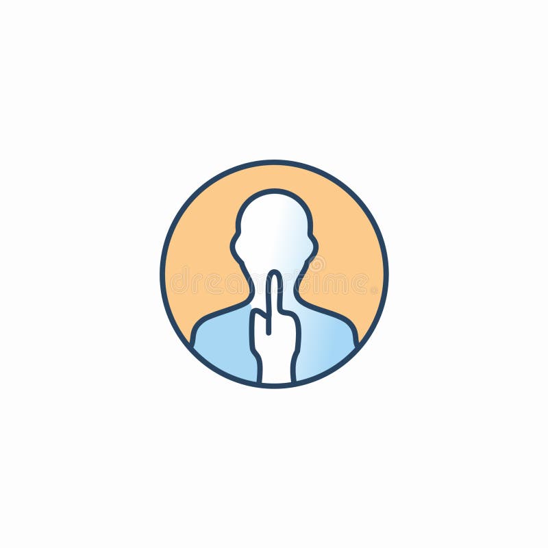 Vector Icon Design for Symbol Represents the Silence Please. Stock ...