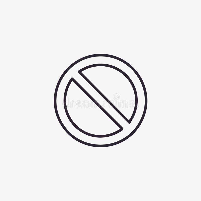 Vector Illustrations Icon Designed for Symbol of Restrictions Pr Stop ...