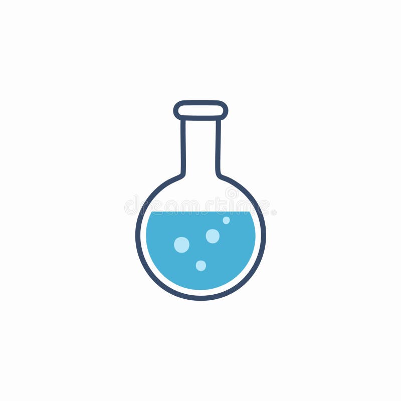 Vector Illustrations Icon Designed for Symbol of Glass Flask. Stock ...