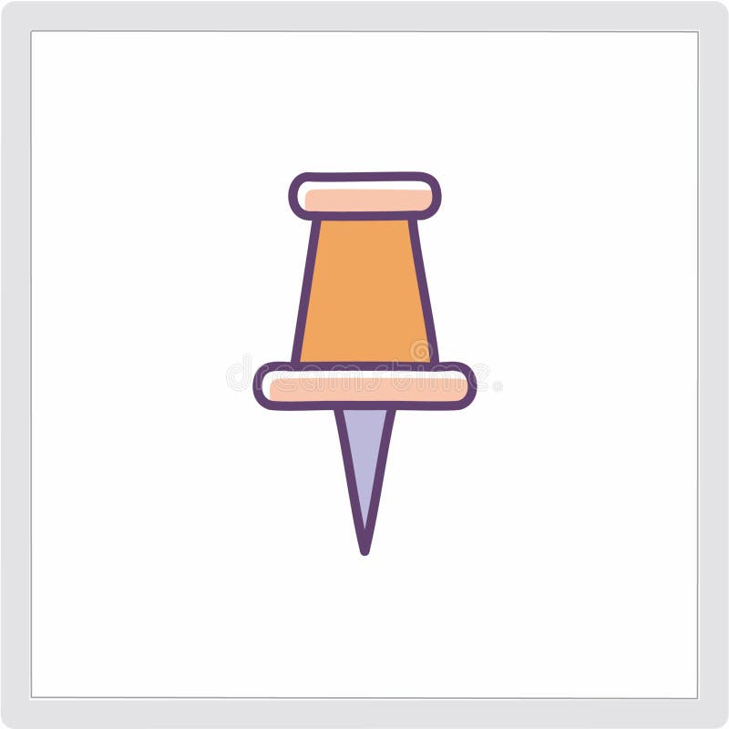 Vector Illustrations Icon Designed for Symbol of Pinned. Stock ...