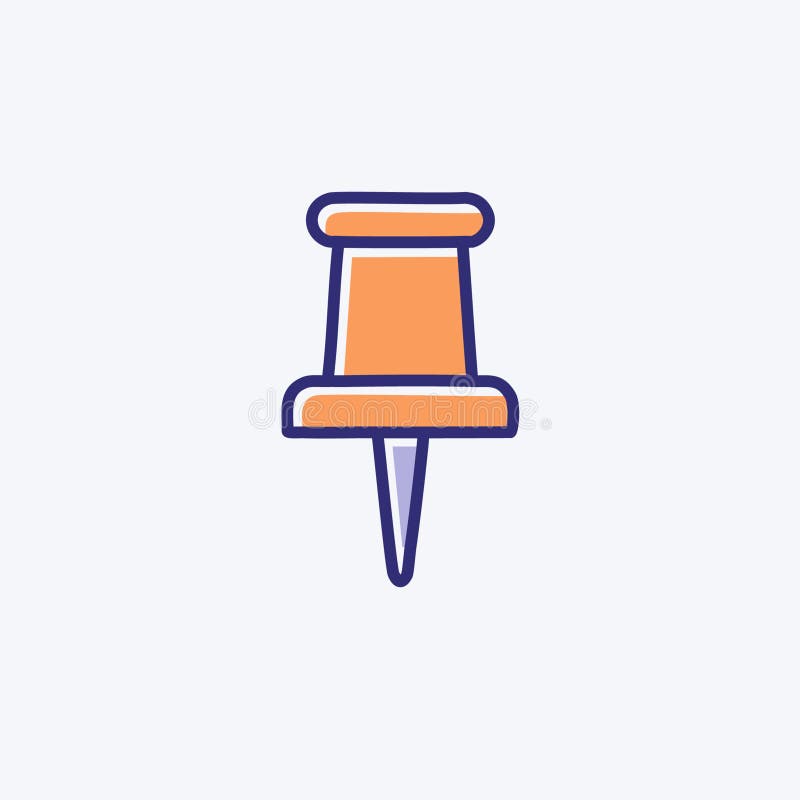 Vector Illustrations Icon Designed for Symbol of Pinned. Stock ...