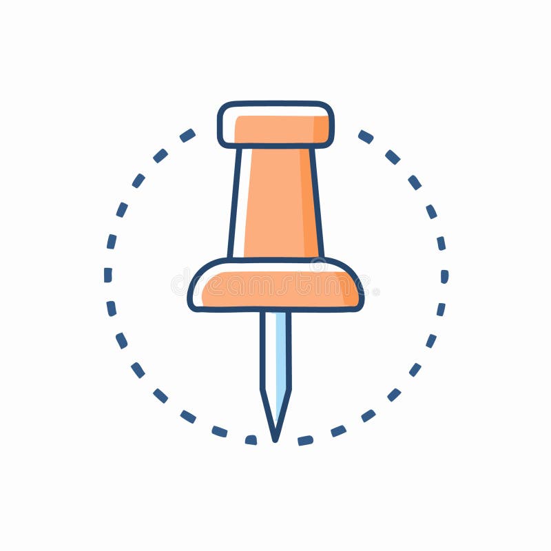 Vector Illustrations Icon Designed for Symbol of Pinned. Stock ...