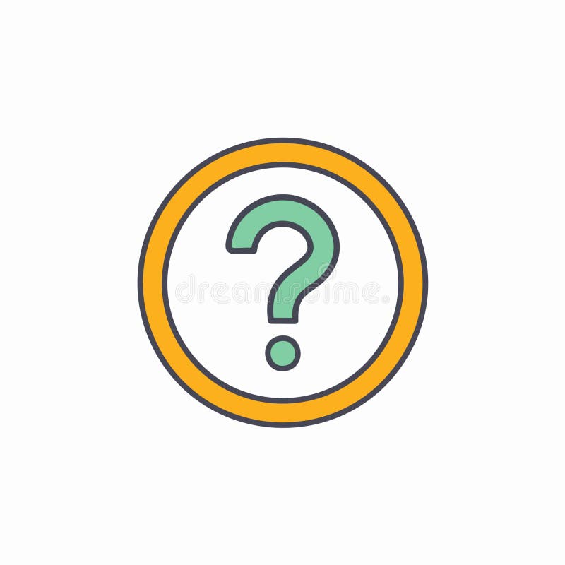 Vector Illustrations Icon Designed for Symbol of Questions. Stock ...