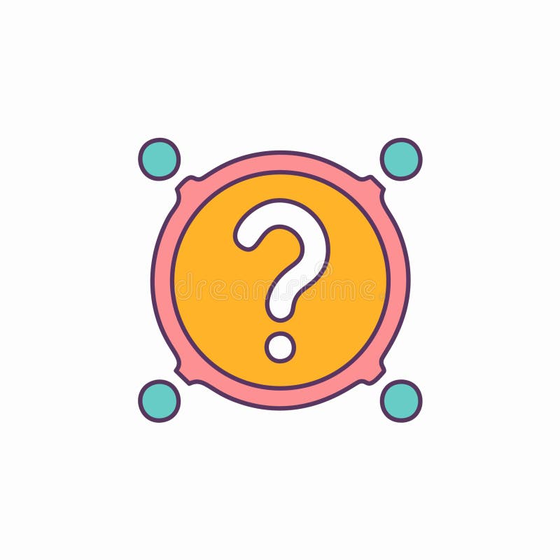 Vector Illustrations Icon Designed for Symbol of Questions. Stock ...