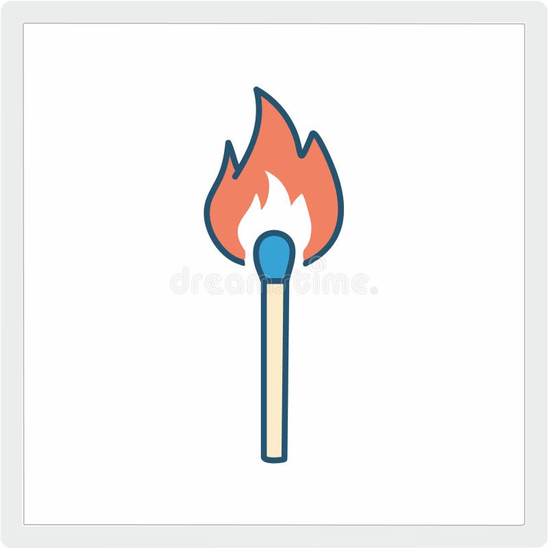 Vector Icon Design for Symbol of Fire Stick. Stock Illustration ...