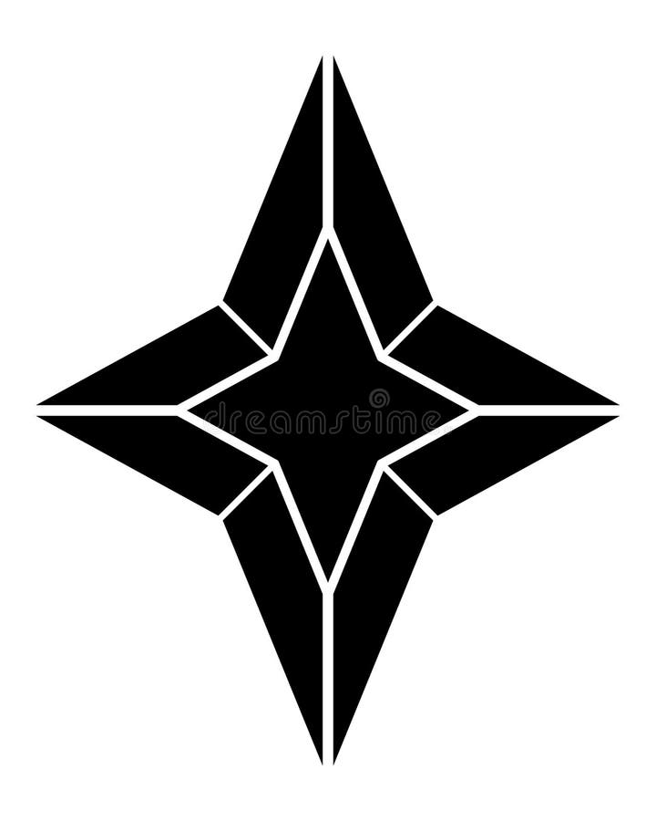 Four-pointed Star Silhouette - Vector Silhouette Image for Logo ...