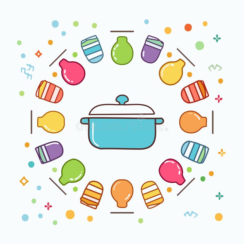 Symbol Designed Which Represents the Cooking. Stock Illustration ...