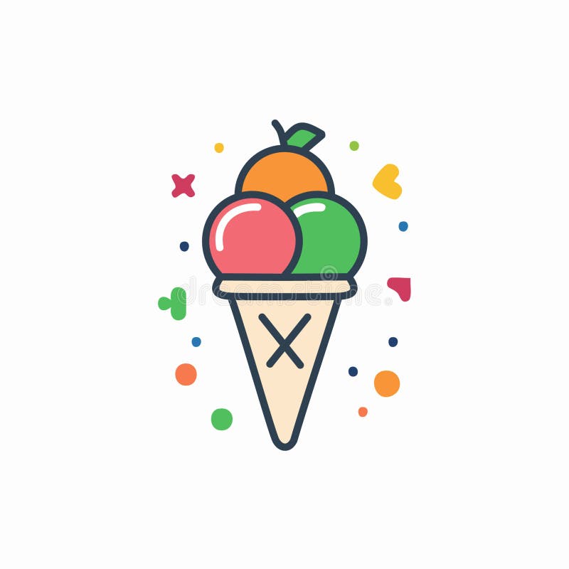 Symbol Designed Represents Ice Cream. Stock Illustration - Illustration ...