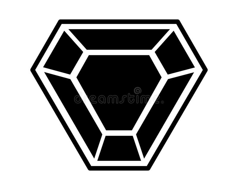 Crystal, Gemstone Triangle Shape - Vector Silhouette Element for ...