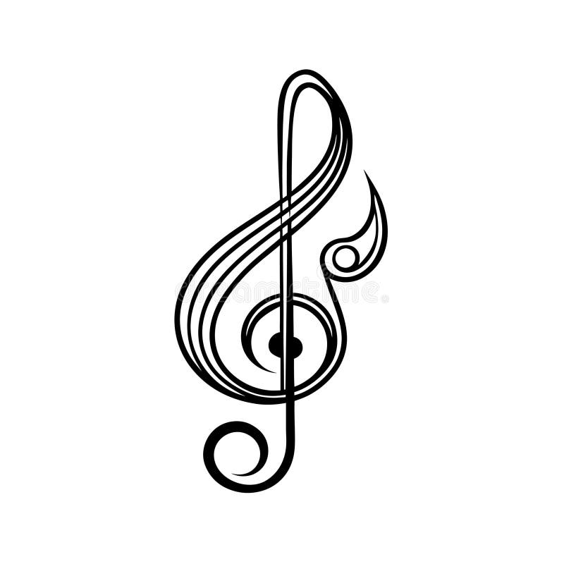 Dynamic Music Notes Wave Melody Vector Illustration Stock Illustration ...