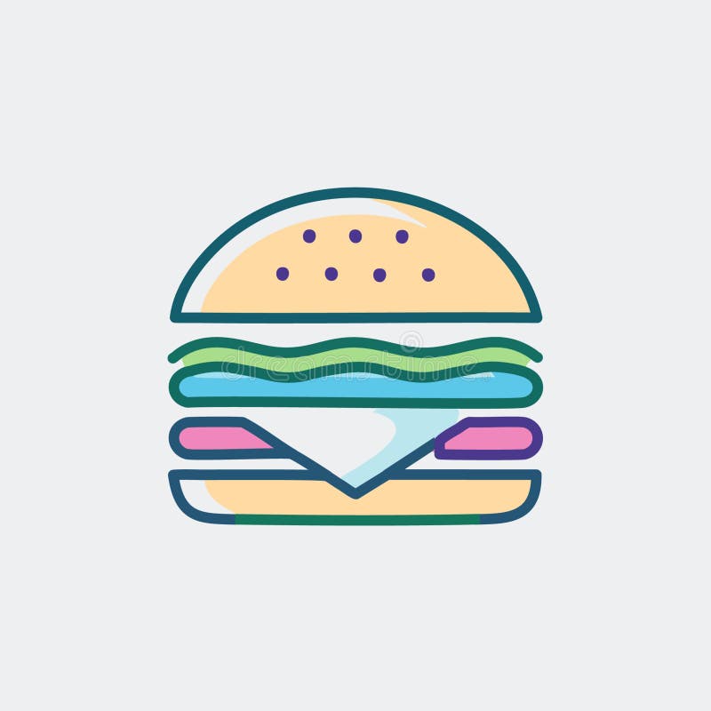 Icon Diagram Designed for Symbol of Burger. Stock Illustration ...