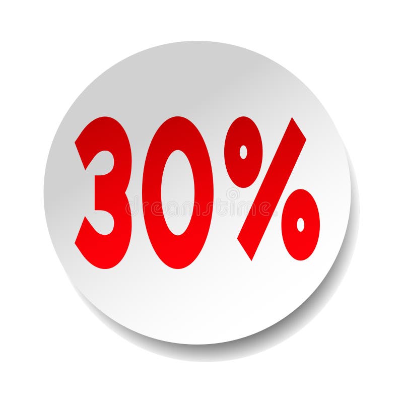 Round sticker 30 off sale stock vector. Illustration of business ...