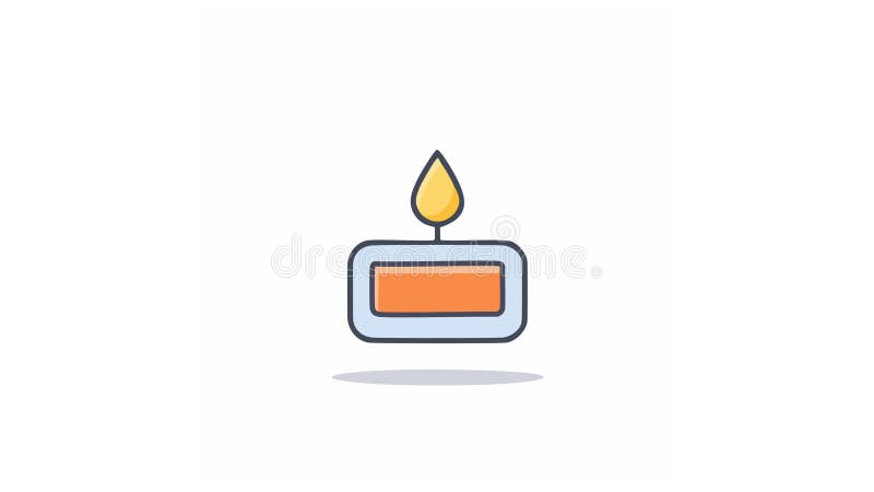 Icon Designed for Symbol of Paraffin Candle. Stock Illustration ...