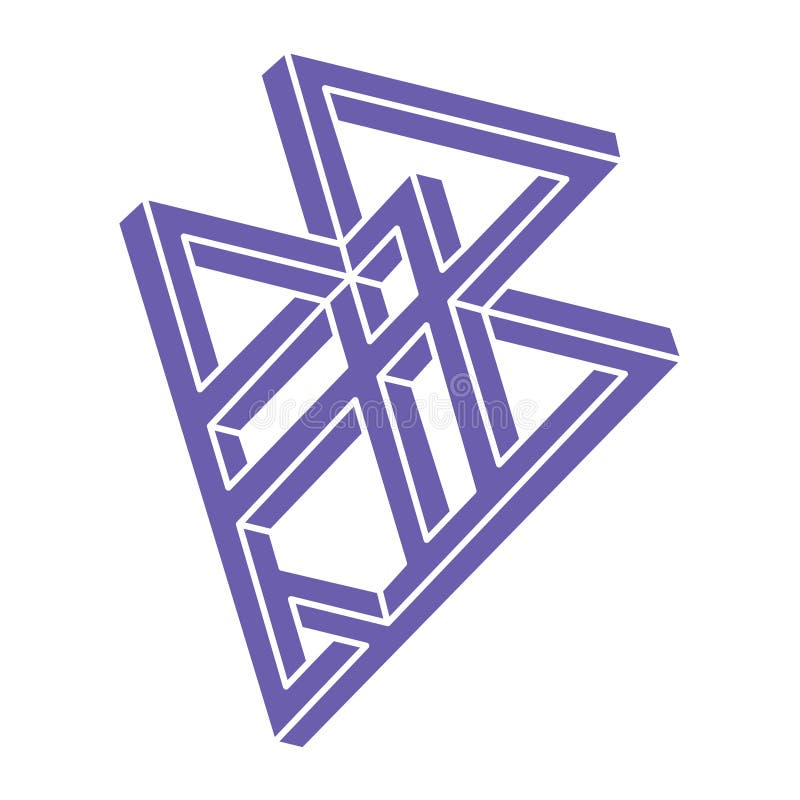 Impossible Shape. Logo. Sacred Geometry Figure. Optical Illusion ...