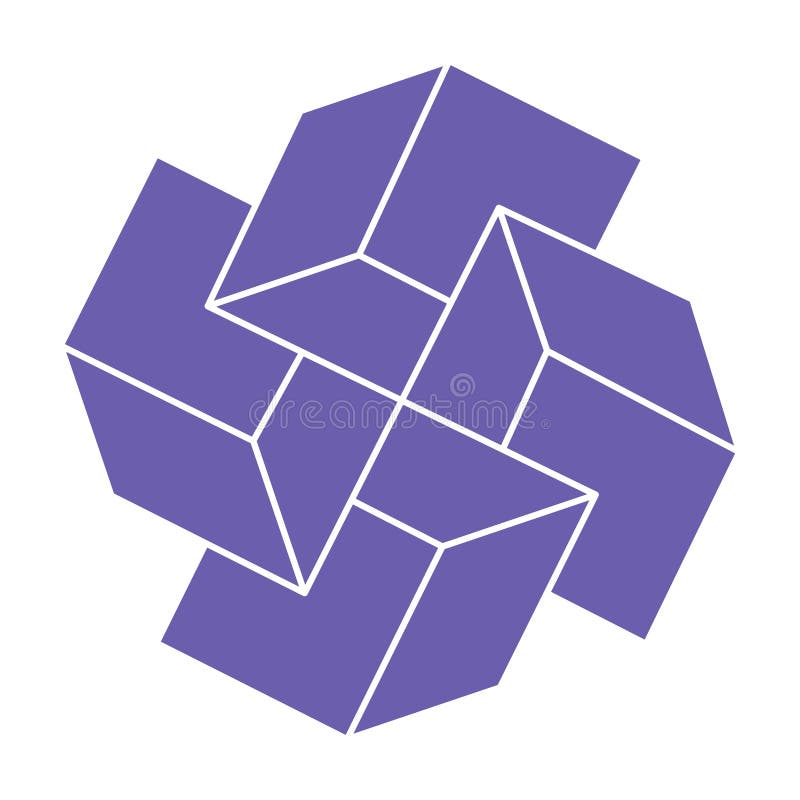 Impossible Shapes, Optical Illusion Logo, Vector. Optical Art Objects ...