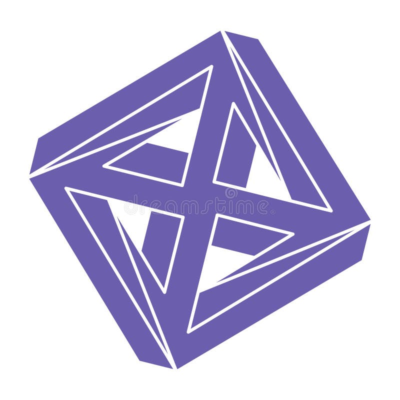 Illusion Shapes. 3d Geometry. Optical Illusion Figures. Sacred Geometry. Vector Illustration ...