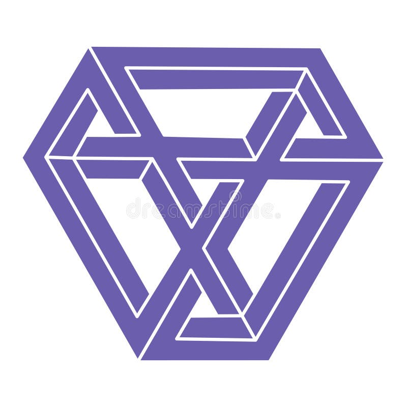 Impossible Optical Illusion Shapes. Logo. Optical Art Object ...