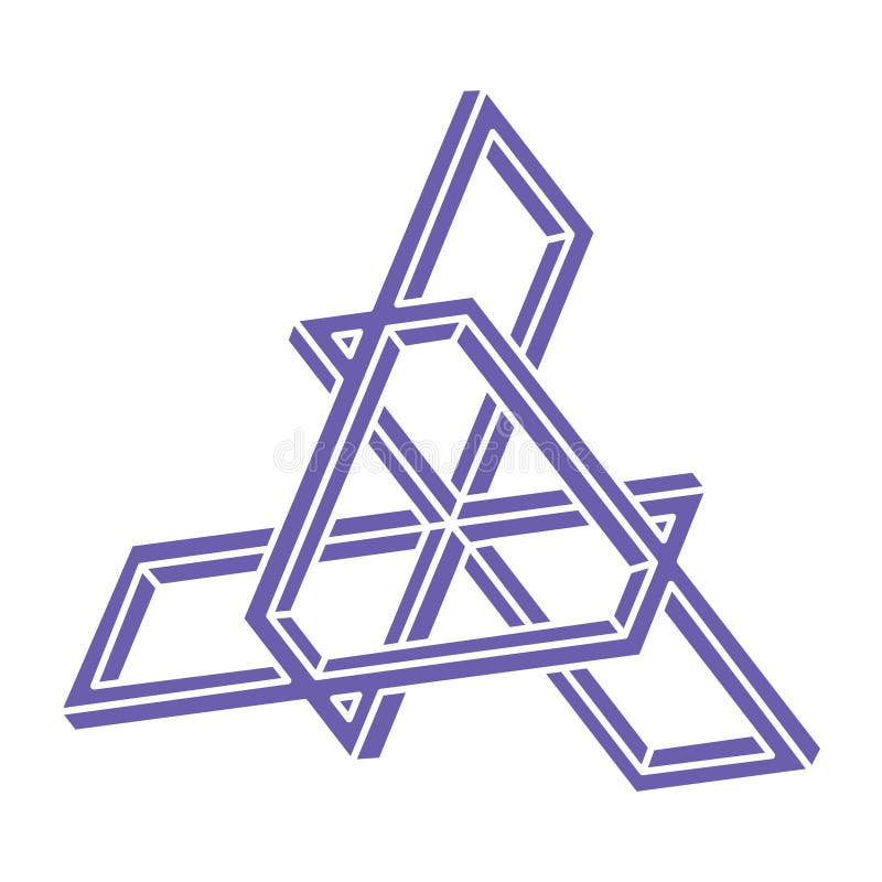 Illusion Shapes. 3d Geometry. Optical Illusion Figure. Sacred Geometry ...