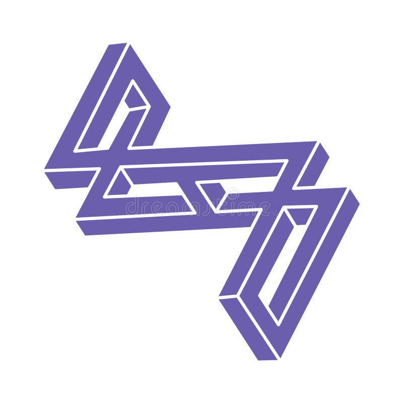 Impossible Shapes, Optical Illusion Logo, Vector. Optical Art Objects ...