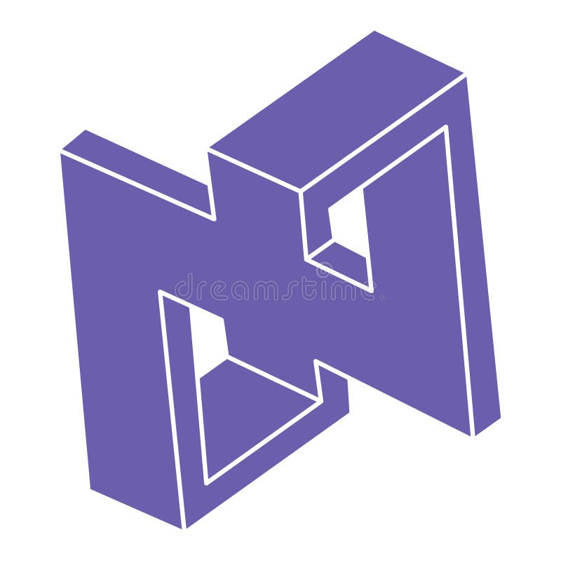 Impossible Shape. Logo. Sacred Geometry Figure. Optical Illusion ...