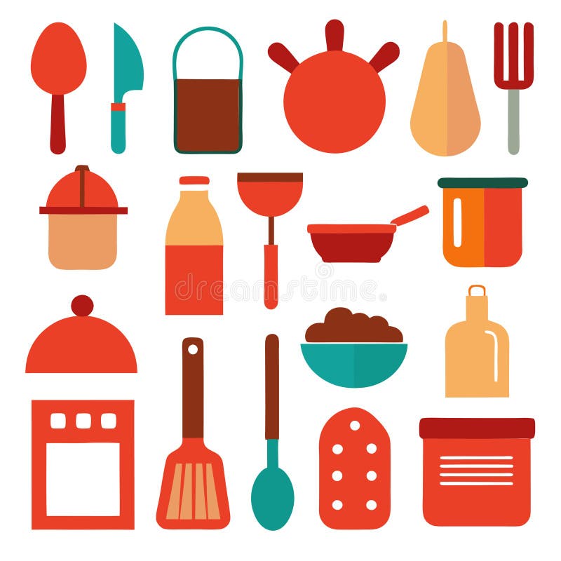 Comprehensive Kitchen Tools Silhouette Vector Collection Essential ...