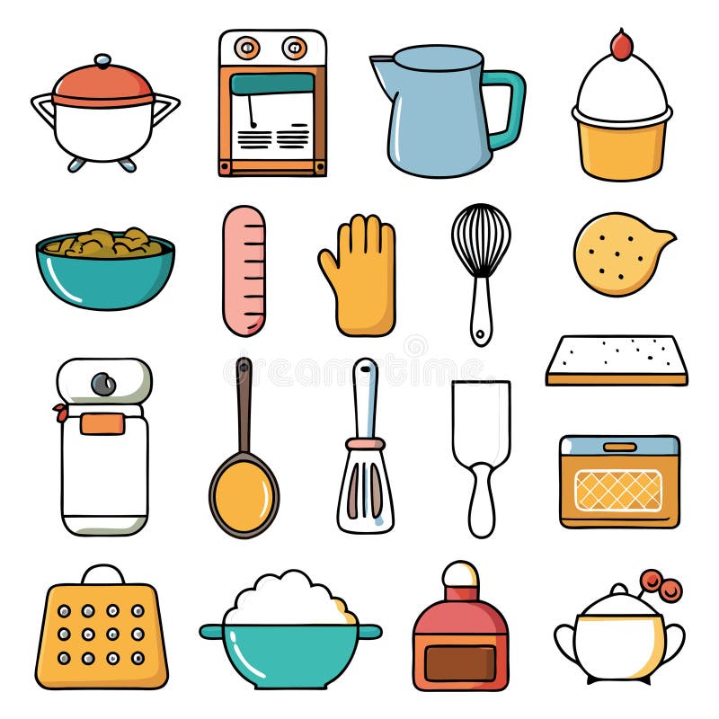Comprehensive Kitchen Tools Silhouette Vector Collection Essential ...