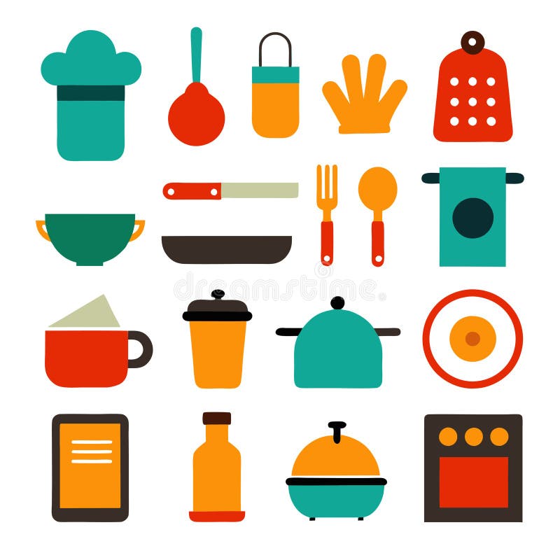 Comprehensive Kitchen Tools Silhouette Vector Collection Essential ...