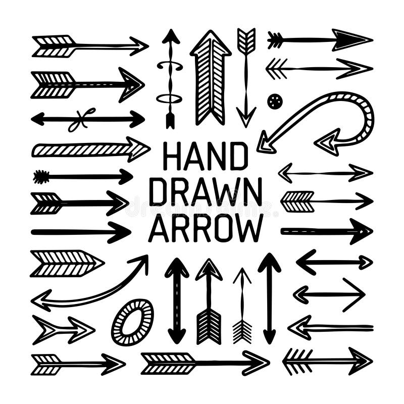 Custom arrow shaper design stock vector. Illustration of doodle - 337513043