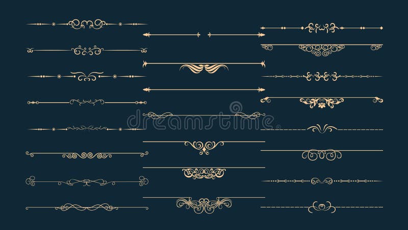 Elegant Jwellery Luxury Ornamental Text Dividers. Ornamental Gold ...